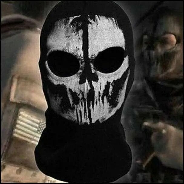 Маска Гоуста из Call of Duty, маска гоуст фейса, череп , балаклава