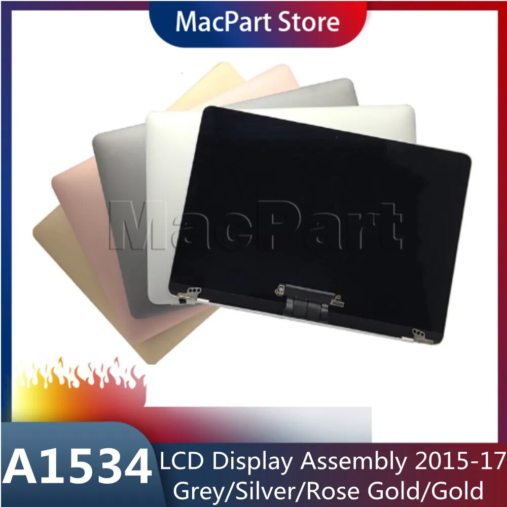 Apple MacBook 12" ЖК-дисплей в сборе серый 2015-2017 Silver 95 New, 2016-2017