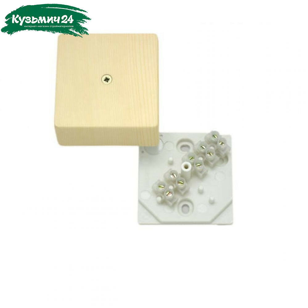 Коробка распределительная с клеммами 60х60х30 мм, сосна