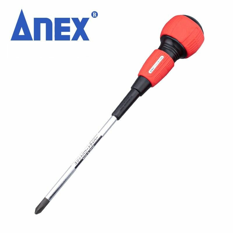 Крестовая отвертка ANEX PH2x150 мм Сделано в Японии с магнитной головкой