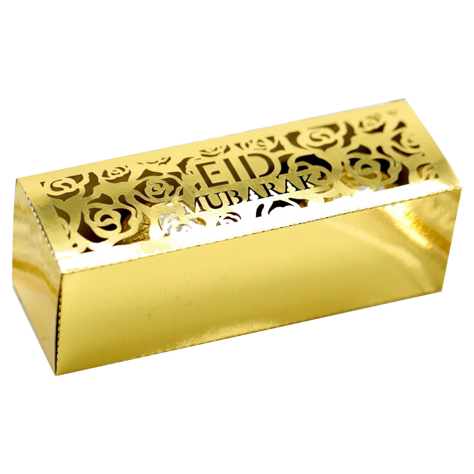 50шт Коробка Конфет Eid Mubarak Полая Роза Цветочный Замок Шоколадные Подарочные Коробки Исламский Мусульманский Фестиваль Al-Fitr Party Supply