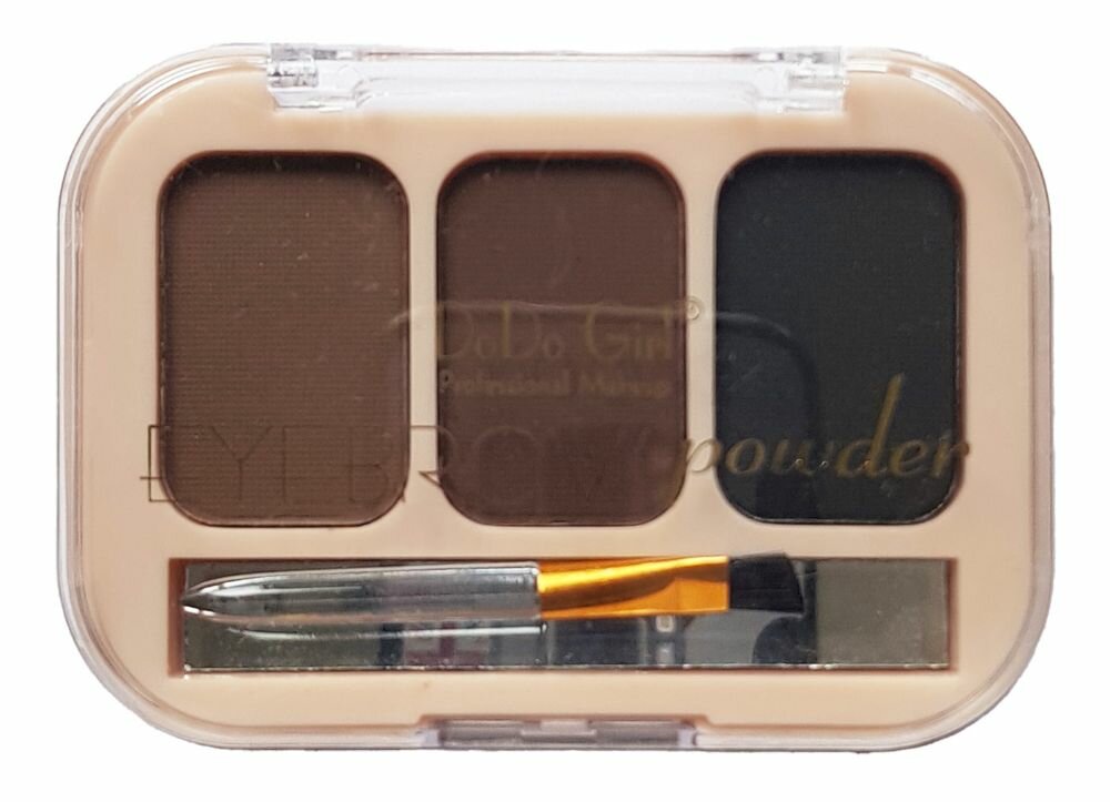 Палетка теней для бровей DoDo Girl Eyebrow Powder BP003, 3 оттенка, набор 02