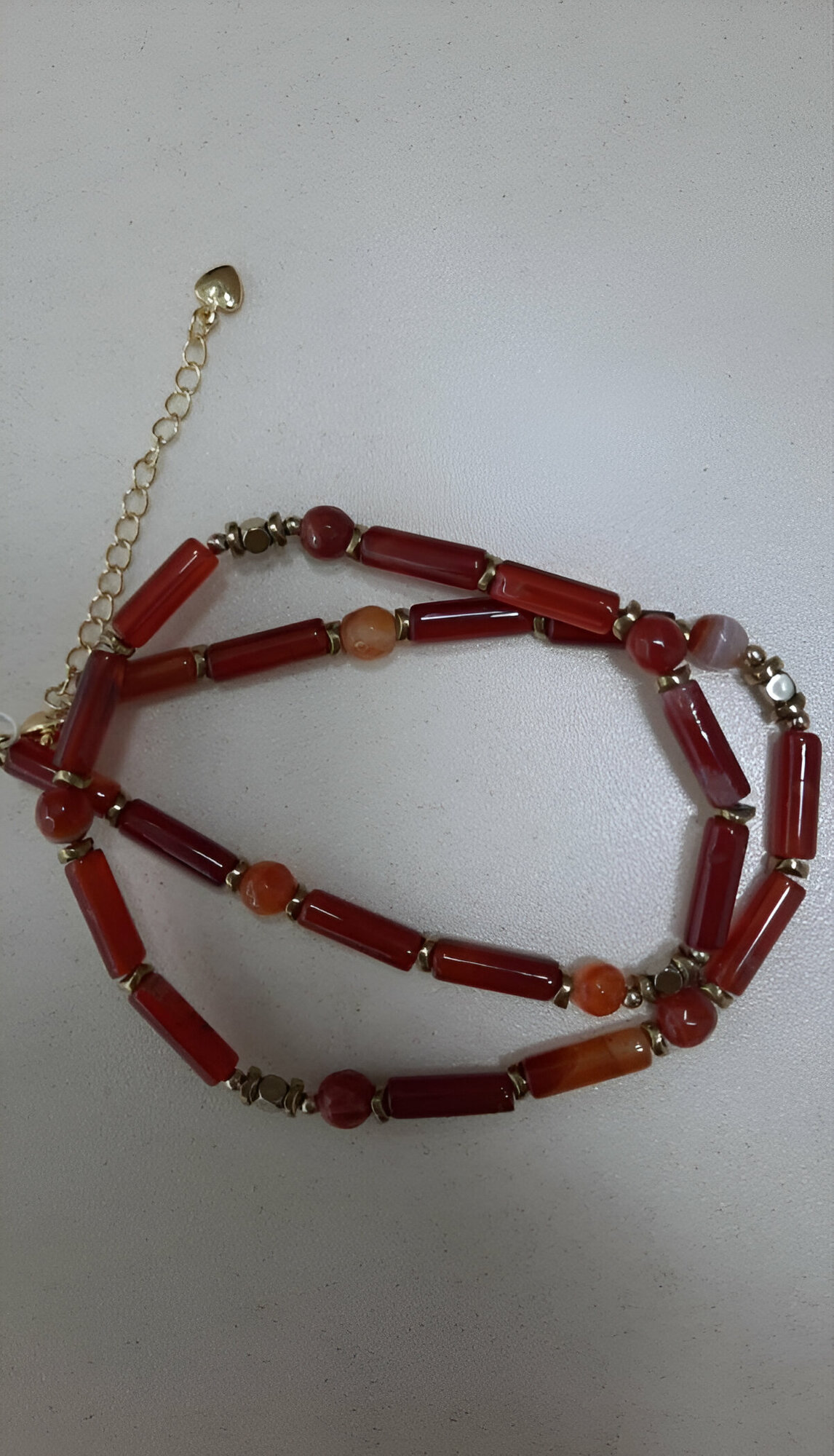 Колье, гематит, сердолик