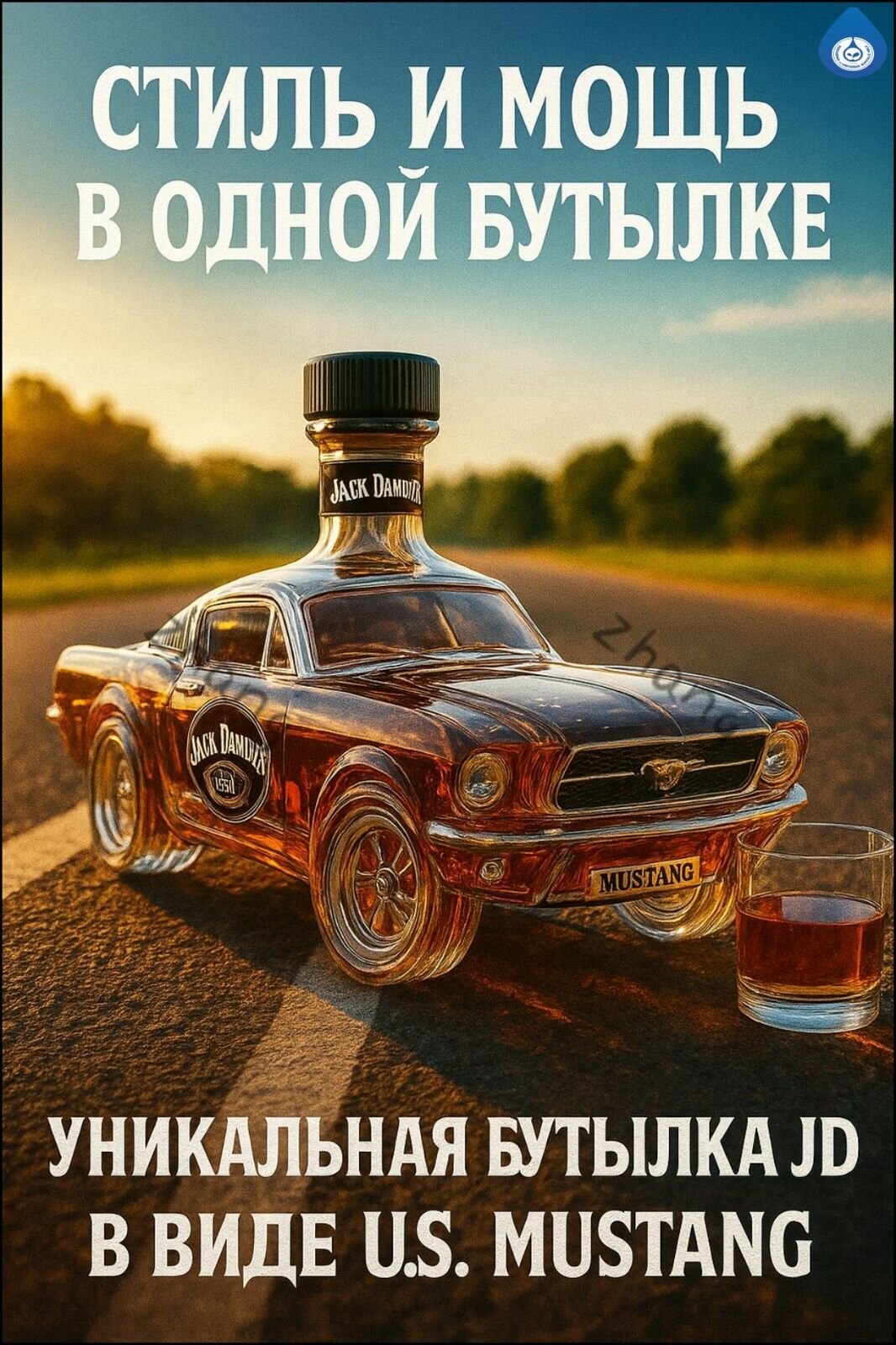 Стеклянная бутылка для виски, креативный дизайн автомобиль