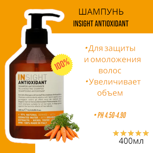 INSIGHT Шампунь для защиты и омоложения волос Antioxidant, 400 мл
