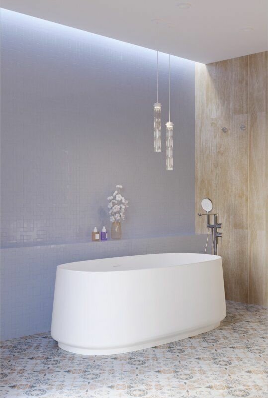 Акриловая ванна CEZARES CZR-LUX-CENTRAL-170-82-58-MATT