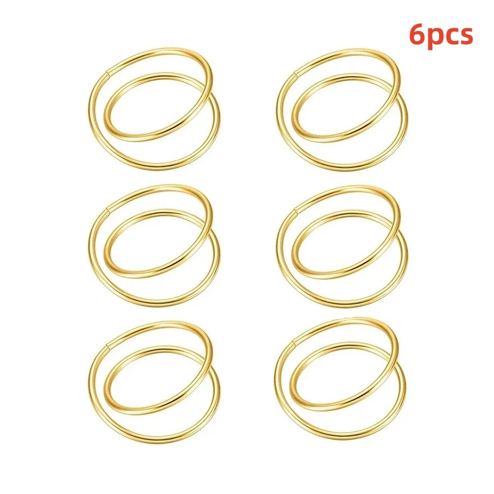 Металлические кольца для салфеток 6PCS