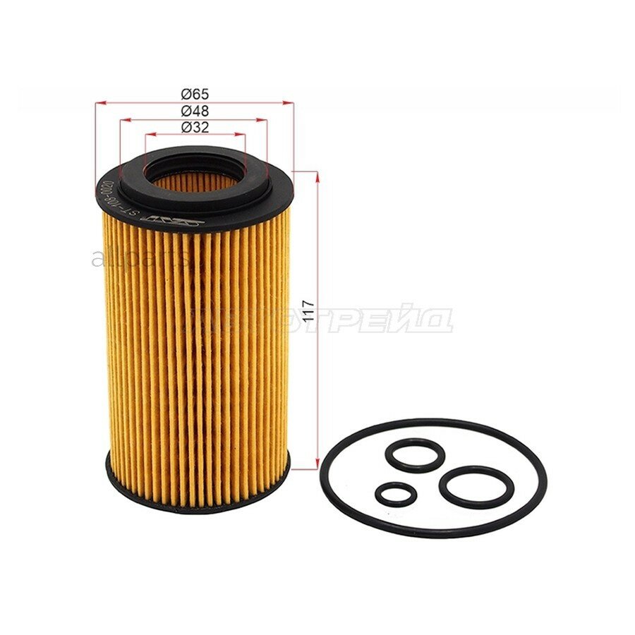 SAT ST-108-0020 Фильтр масляный Audi A3 03- / A4 00-09