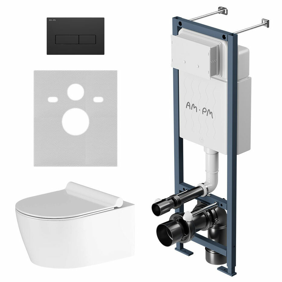 Унитаз с инсталляцией Am.Pm Jupiter IS110338. DX77C1700