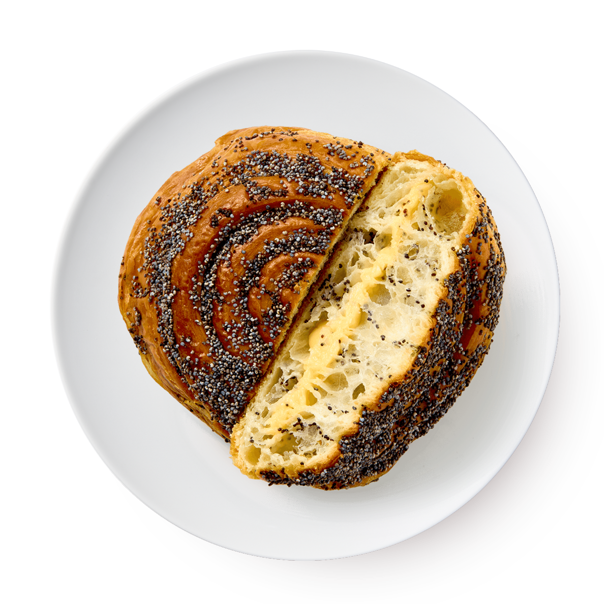 Булочка "Из Лавки", с лимонным курдом, воздушная, хрустящая, 95 г