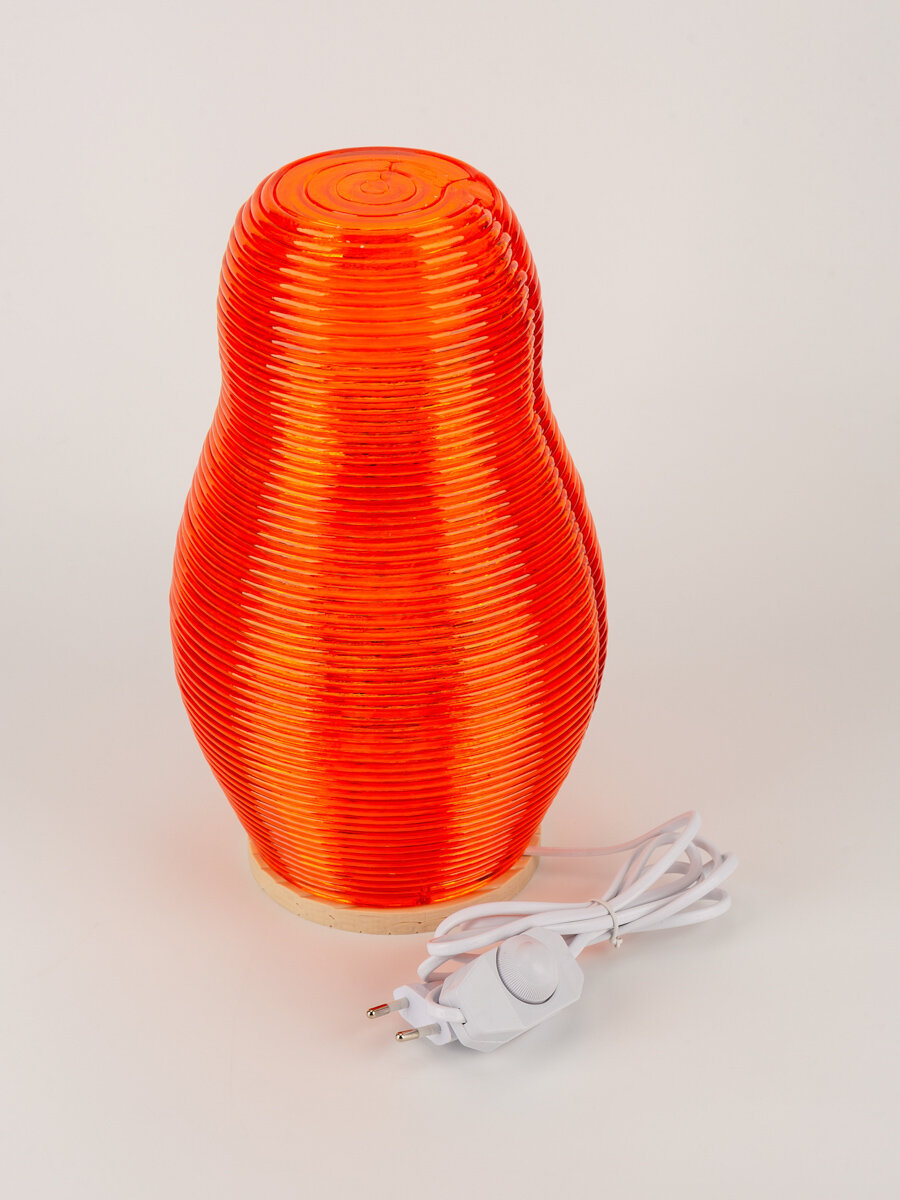 Лампа настольная TrashBack, 3D-печать, янтарный цвет, E27, мощность 10Вт