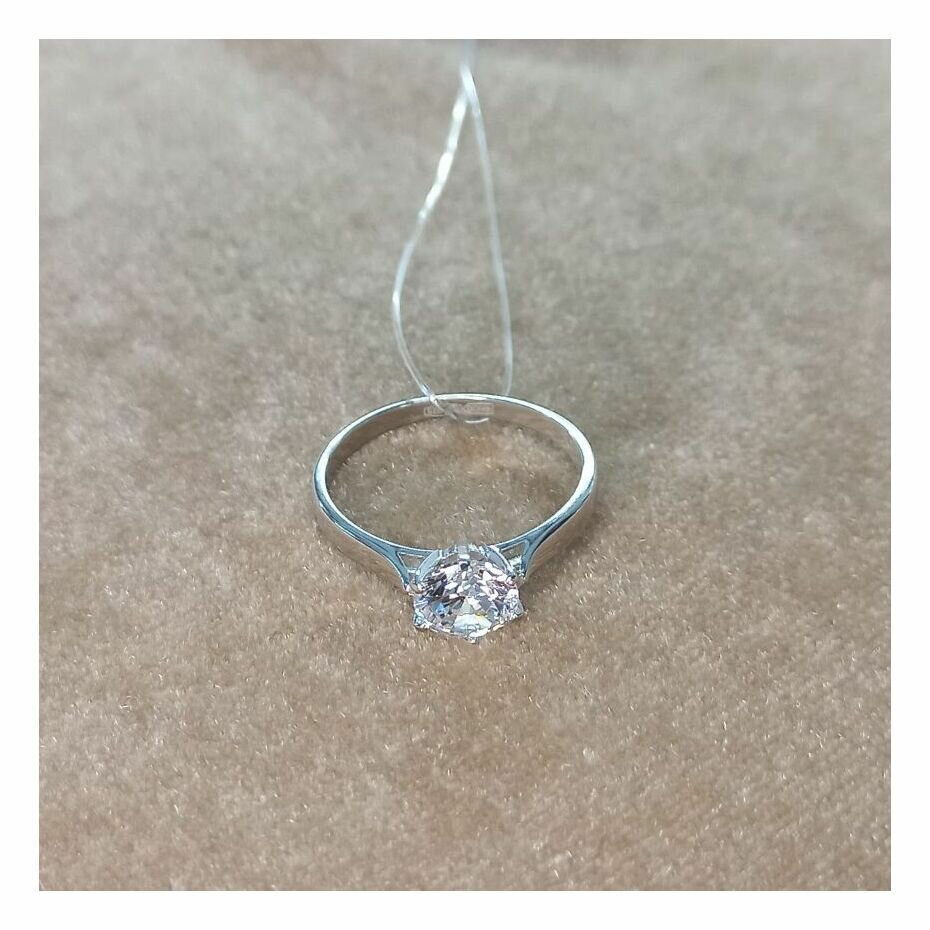 Кольцо, серебро, 925 проба, фианит