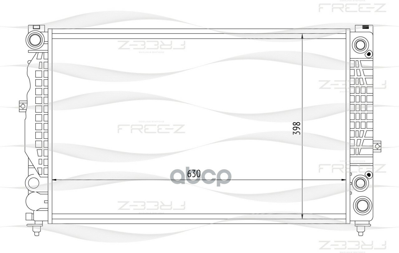 Радиатор основной AUDI A6 {C5} C AKПП размеры радиатора: 630 x 450 x 30 FREE-Z арт. KK0106