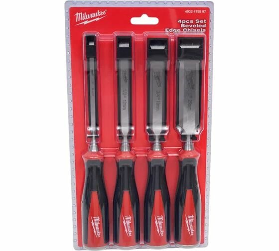 Набор плоских стамесок Milwaukee 4 ед.
