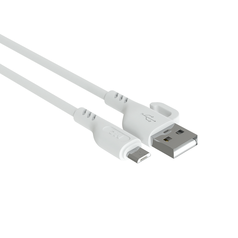 Кабель More choice K81m, microUSB, USB, 2.4A, 1м, белый