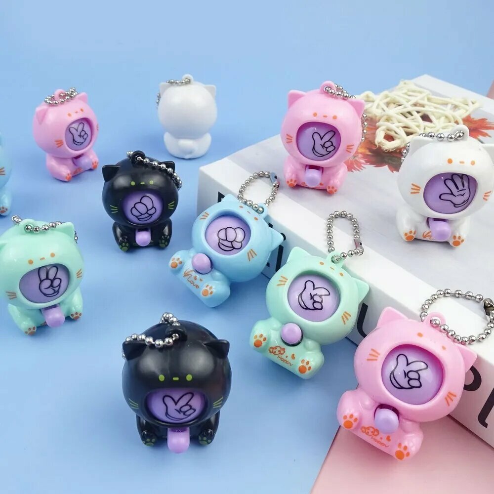 Интерактивная игрушка-брелок для ключей "Камень, ножницы, бумага" для детей и взрослых, 10ШТ