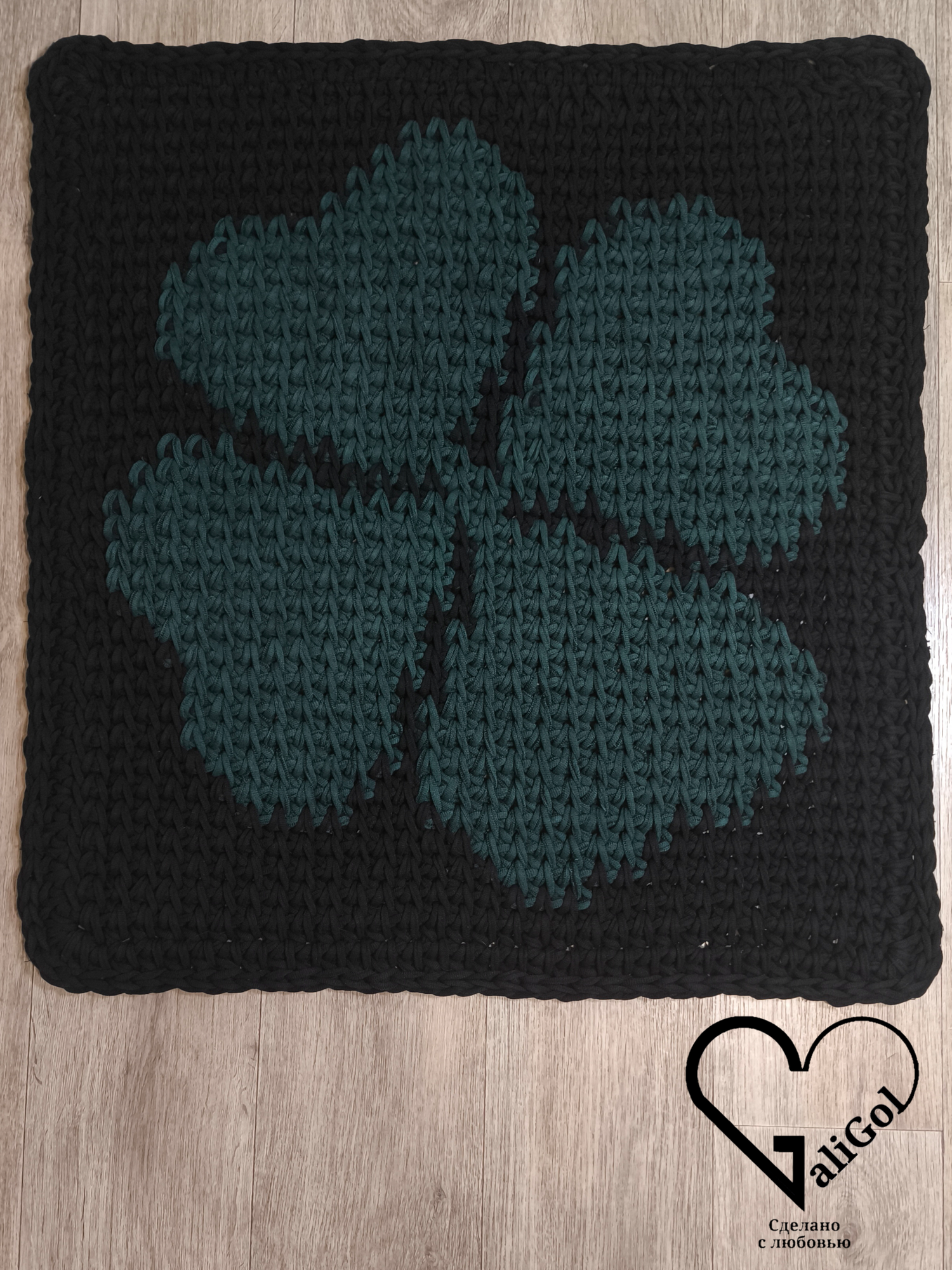 Экоковрик. Прямоугольный вязаный хлопковый ковер, ручной работы для гостиной, спальни, детской, прихожей, ванной и бани.