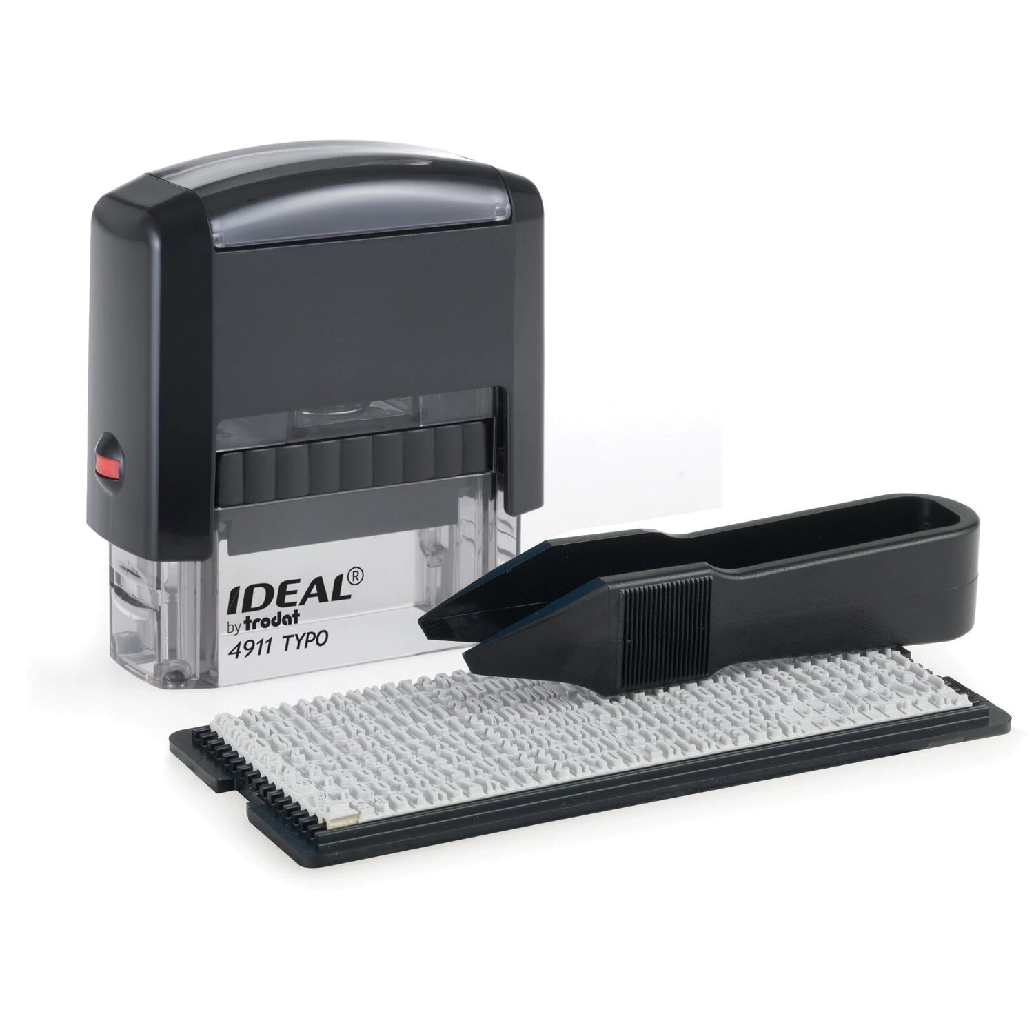 Штамп самонаборный 3-строчный, оттиск 3814 мм, без рамки, TRODAT IDEAL 4911 P2, касса В комплекте