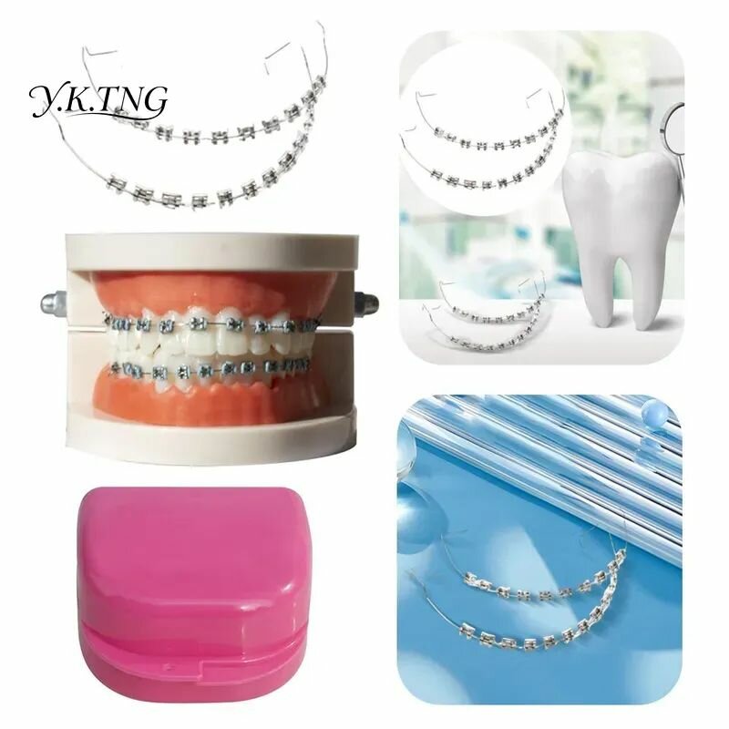 Декоративные брекеты прозрачные, не раздражают дёсны, с коробкой