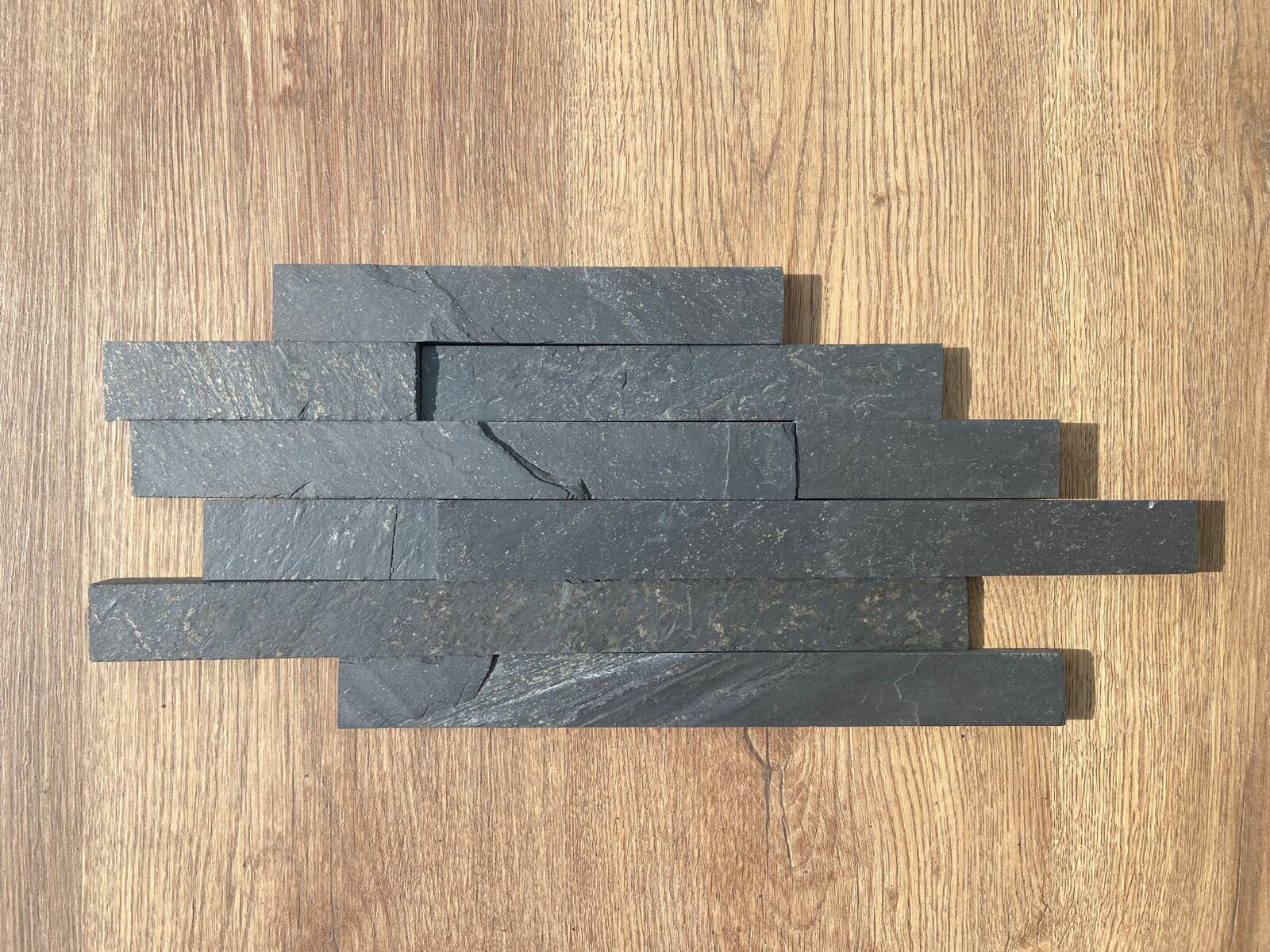 Плитка из натурального камня "Сланец Черный Графитовый" 50хLмм, (0,4 м²)