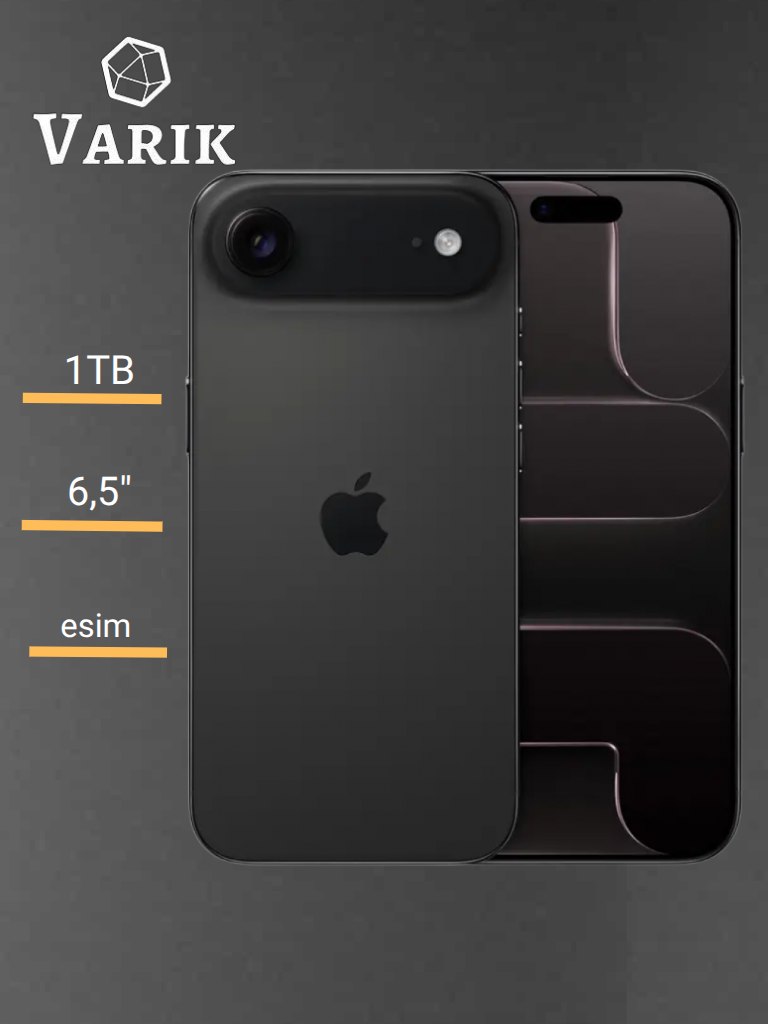 Смартфон Apple iPhone Air 1 TB Space Black, 6.5", 8ГБ ОЗУ, 1ТБ встроенной памяти, черный