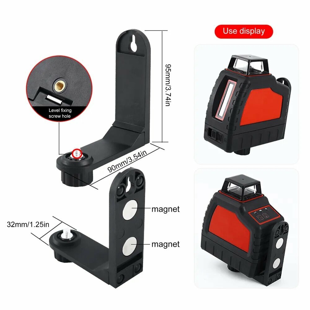 Магнитный кронштейн для лазерного уровня с легким креплением к металлическим поверхностям