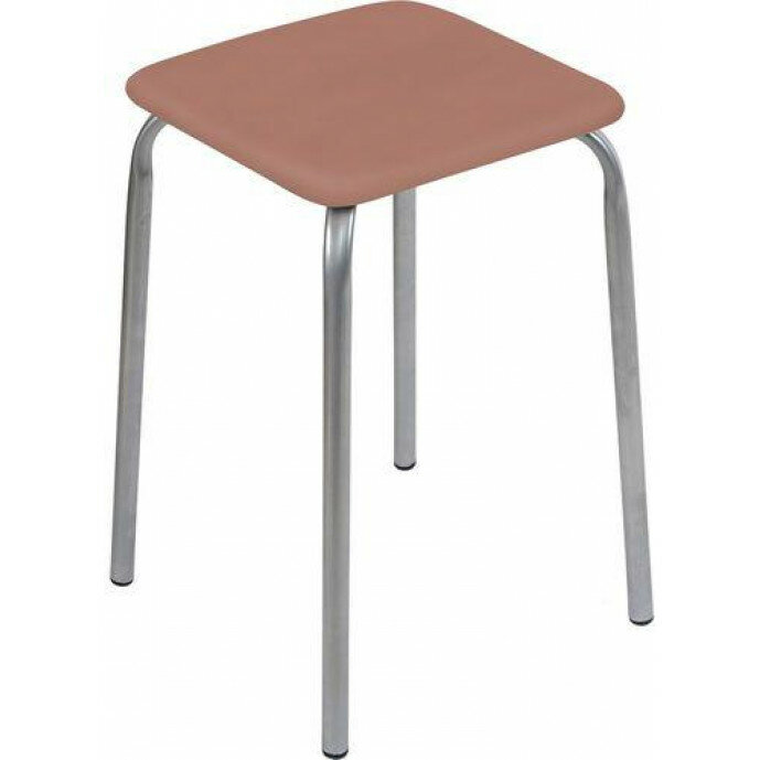 Табурет МЕТ каркас эконом на 4-Х опорах (квадрат СИД) ТЭ3/К корич НИКА