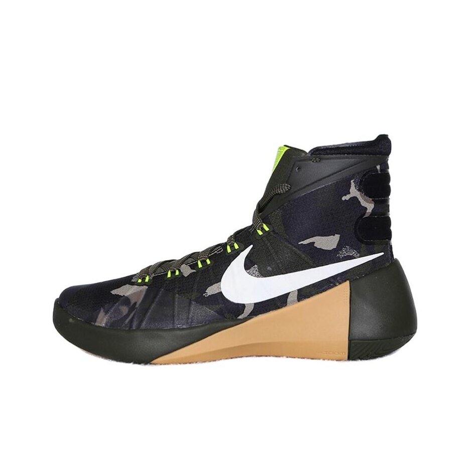 Кроссовки NIKE Hyperdunk 2015, размер EU 42 стопа (26.5CM), черный/зеленый — фото 1