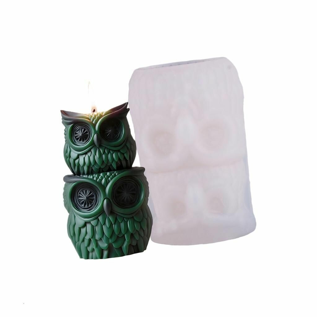Силиконовая форма для свечей "Сова", - MC272