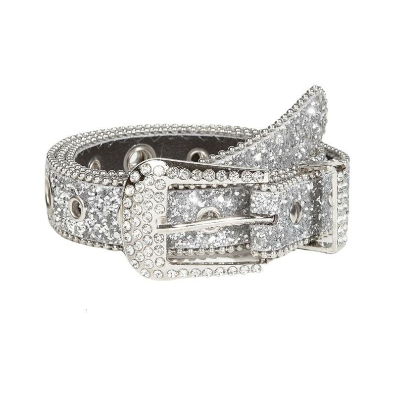 Пояса, пояс со стразами ins-серебристый