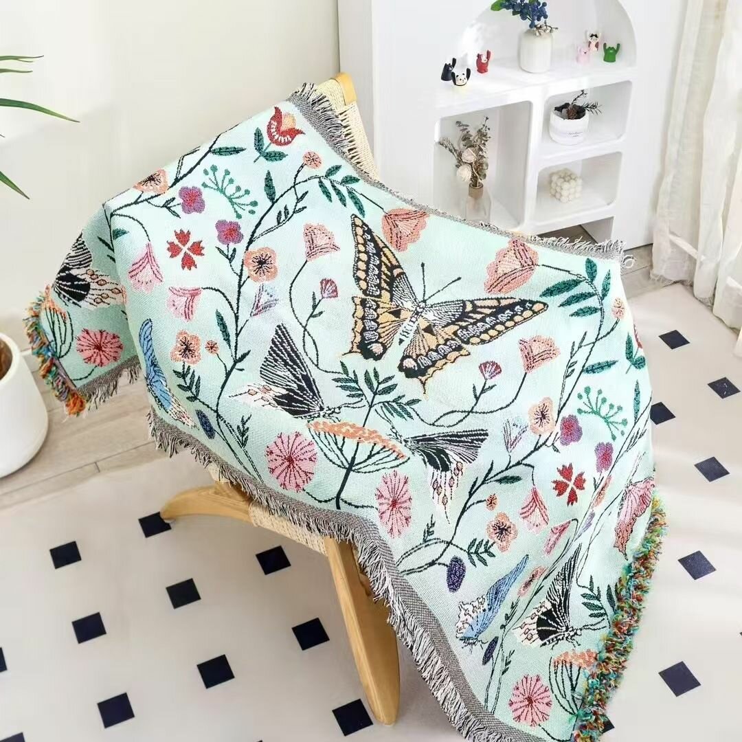 Французская романтическая накидка на диван 90x180 см антипылевая защита, декоративный плед! Для односпальных диванов и кресел