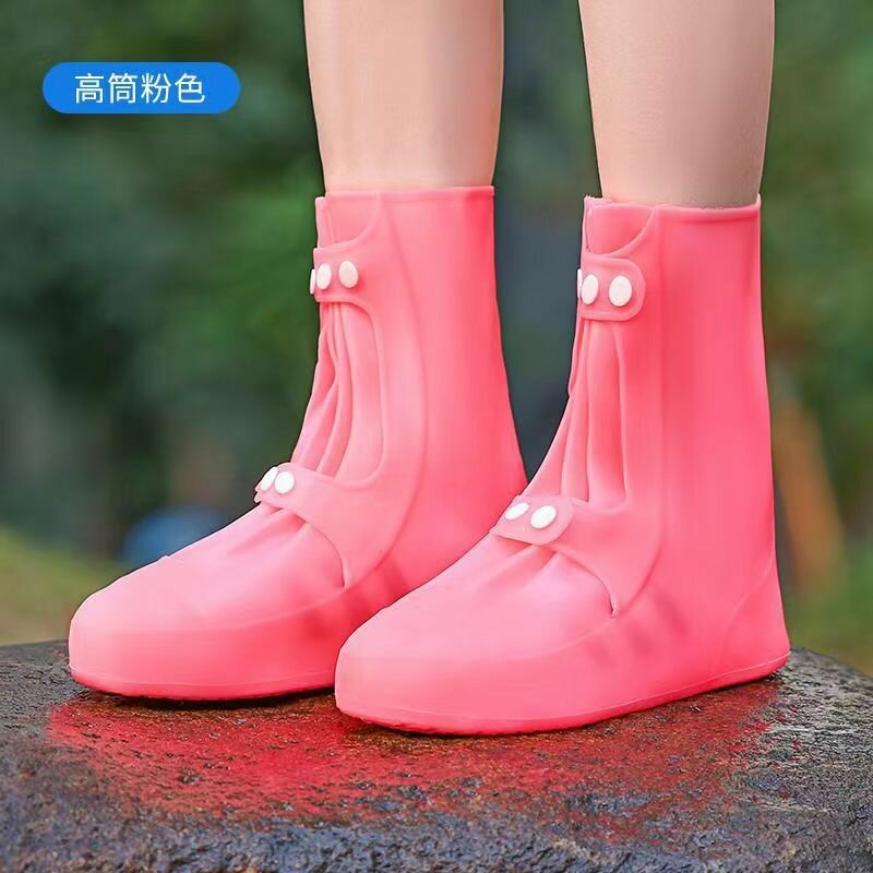 Чехлы для обуви из силикона, водонепроницаемые, противоскользящие, для мужчин и женщин, обувь для дождливых дней, непромокаемые, утолщенные дождевые сапоги, верхняя одежда, дождевые сапоги