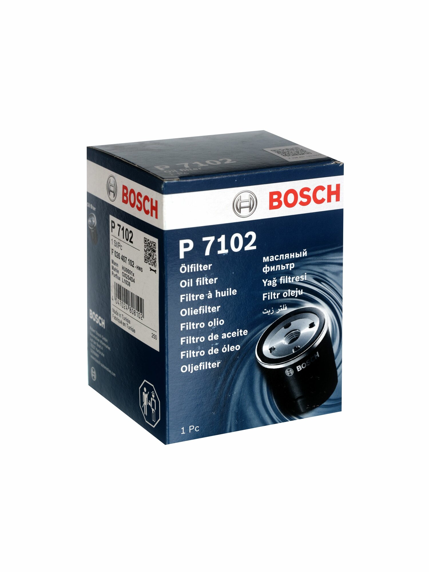 Фильтр масляный двигателя BOSCH (F 026 407 102) — фото 1