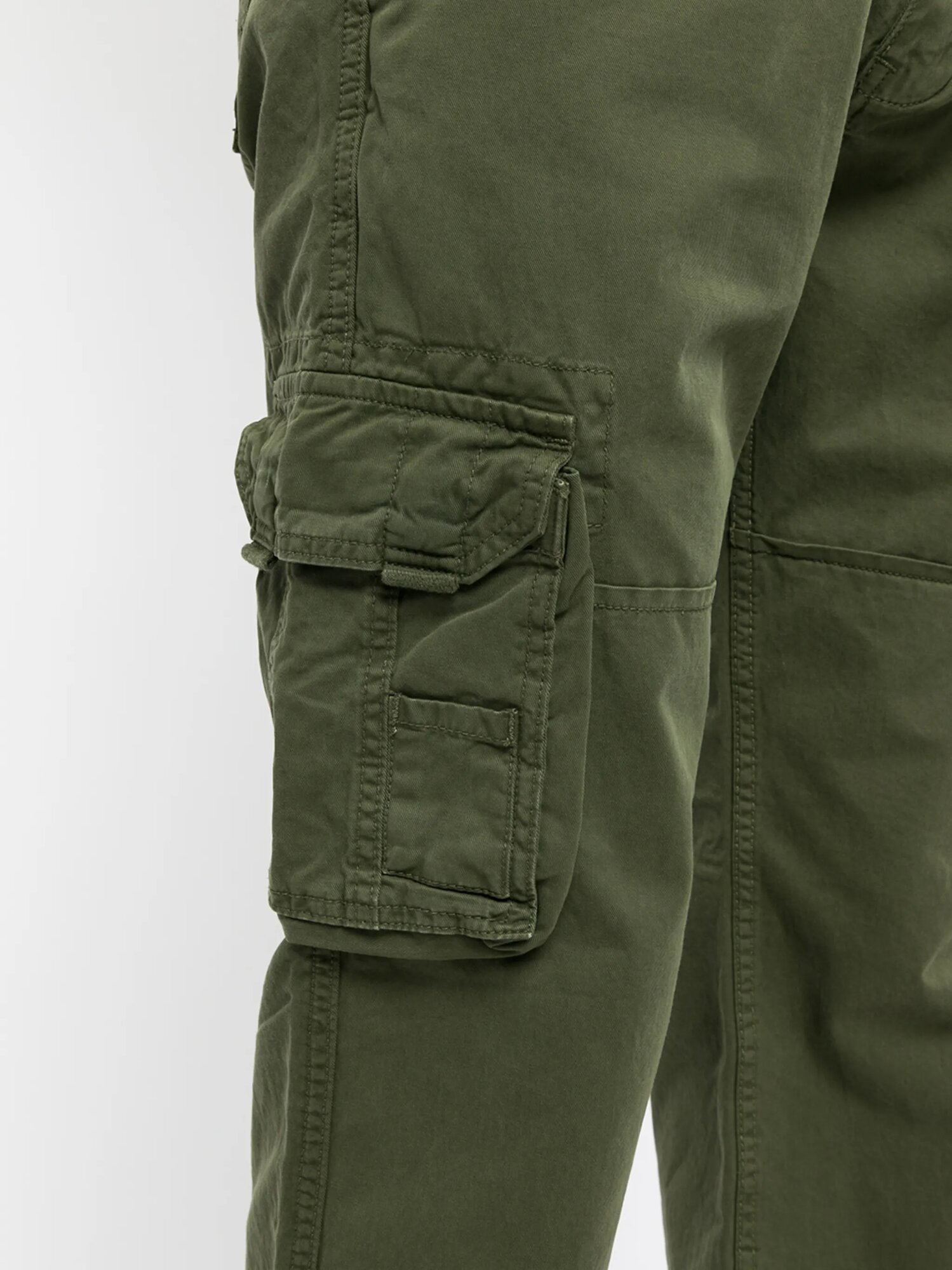 Брюки классические ALPHA INDUSTRIES, размер 33, зеленый, — фото 1