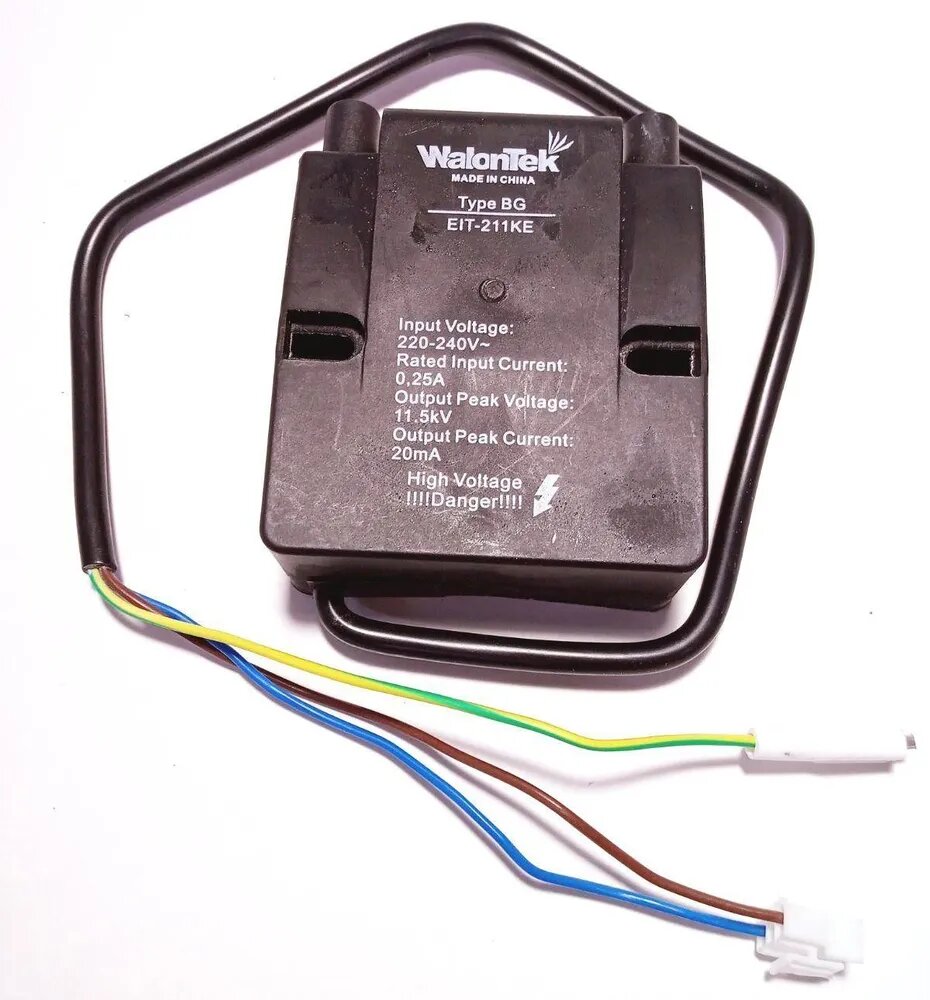 Высоковольтный блок / Трансформатор / Блок розжига WalonTek EIT-211KE для дизельной пушки 10-65 кВт (3 контакта)