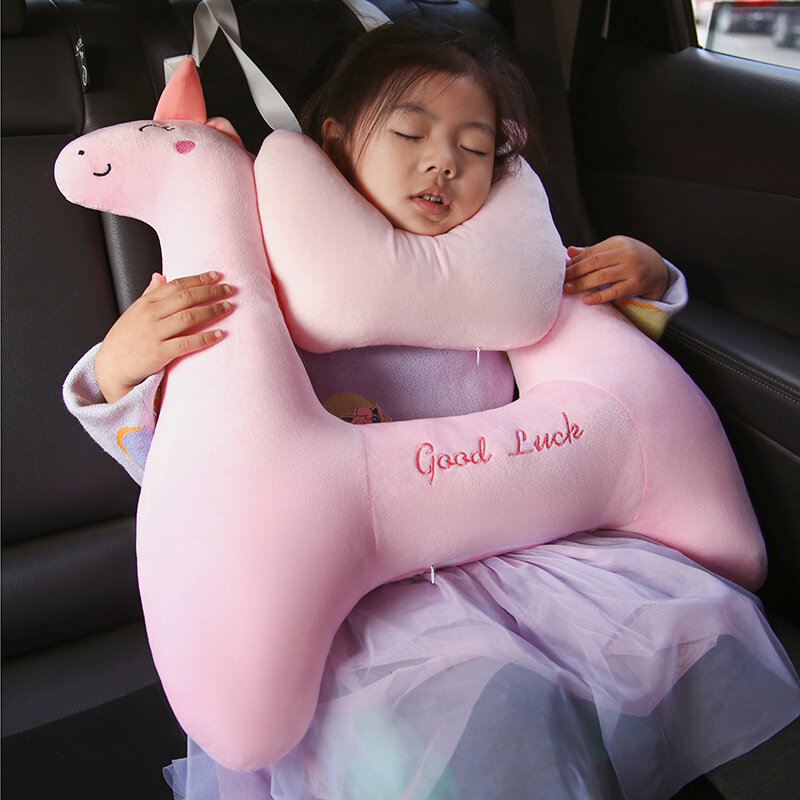 Детская автомобильная подушка для сна, подушка для сиденья автомобиля, подушка для шеи заднего пассажира на дальних поездках