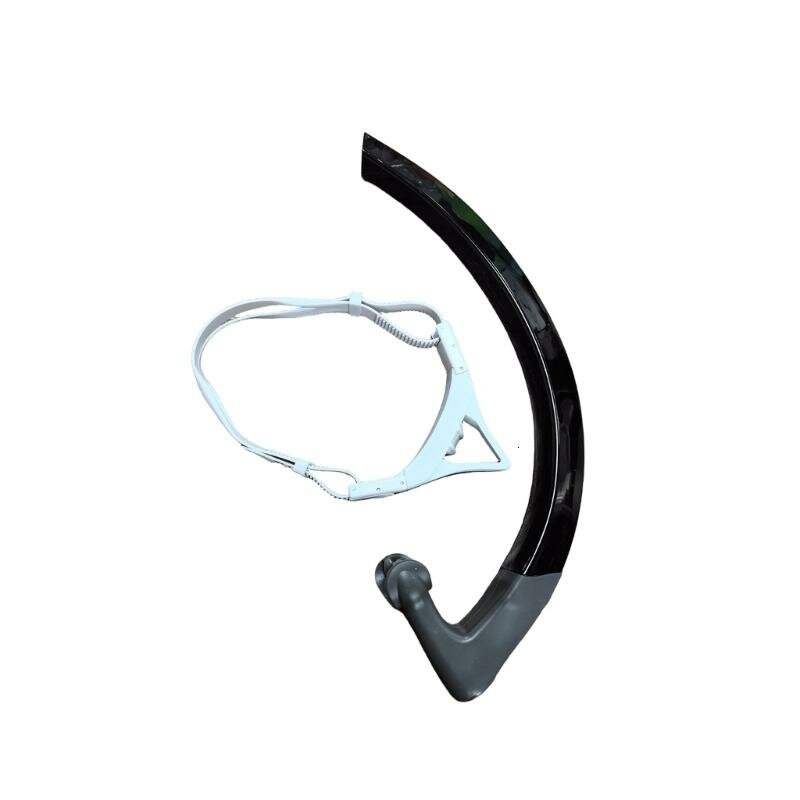 Тренировочный шноркель для плавания, Черный и серый - Детская модель