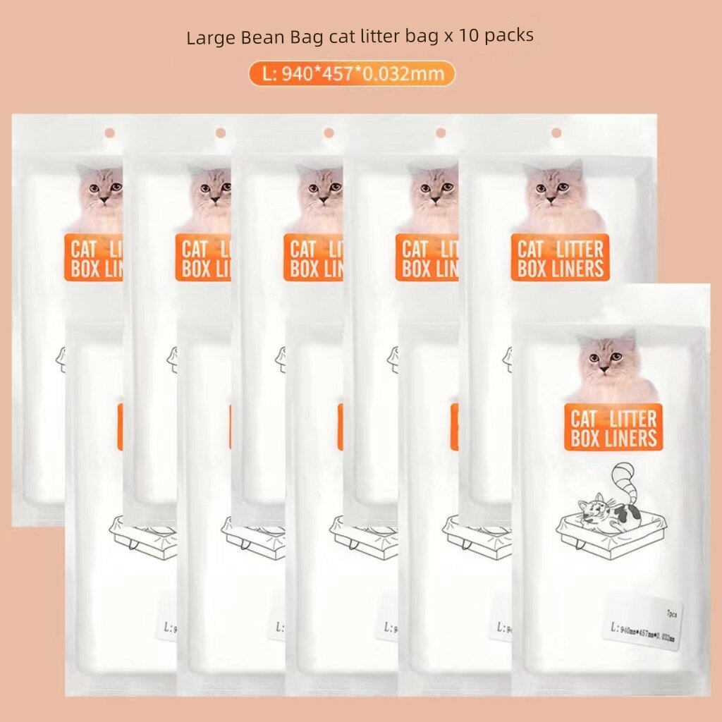 Пакеты для кошачьего туалета, одноразовые пакеты для лотка для кошек, не требуют совка, утолщенные и увеличенные,