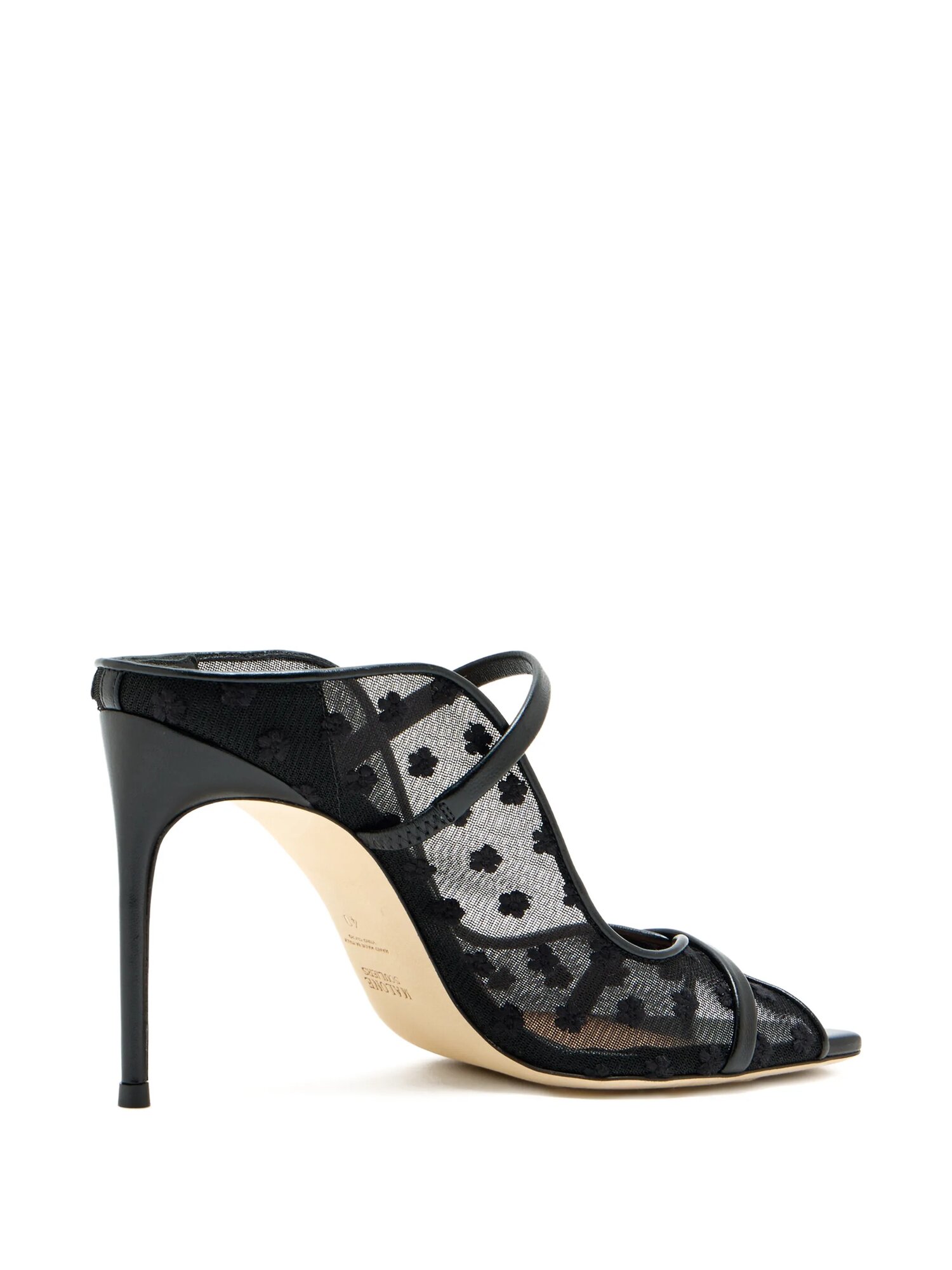 Мюли Malone Souliers Floral mesh strap mules, размер 41, черный — фото 1