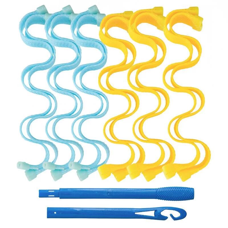 Детский прибор для завивки волос, прибор для завивки без нагрева, прибор для завивки для ленивых, не повреждает волосы,