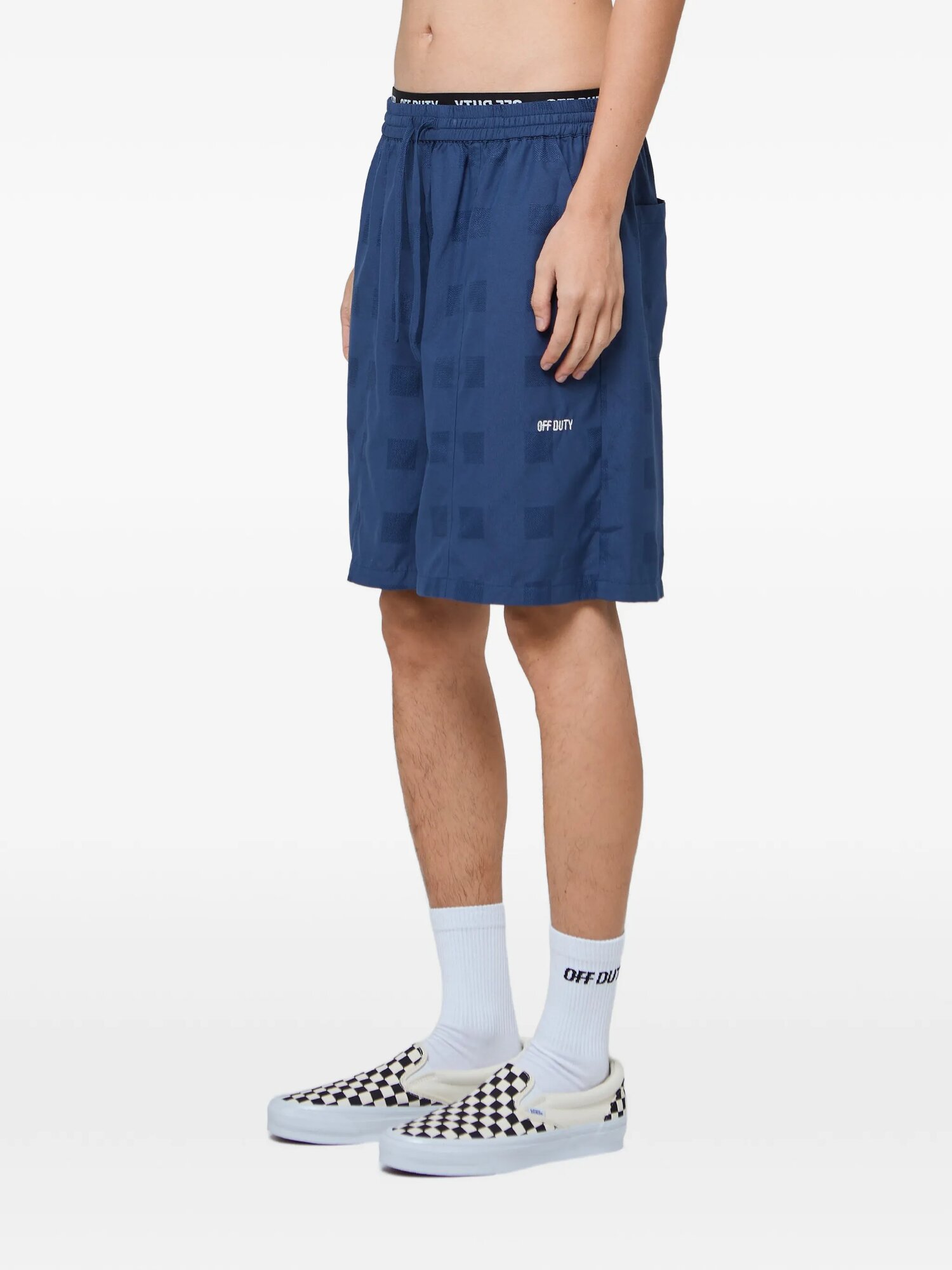 Шорты OFF DUTY Checkered lone shorts, размер 50, blue — фото 1