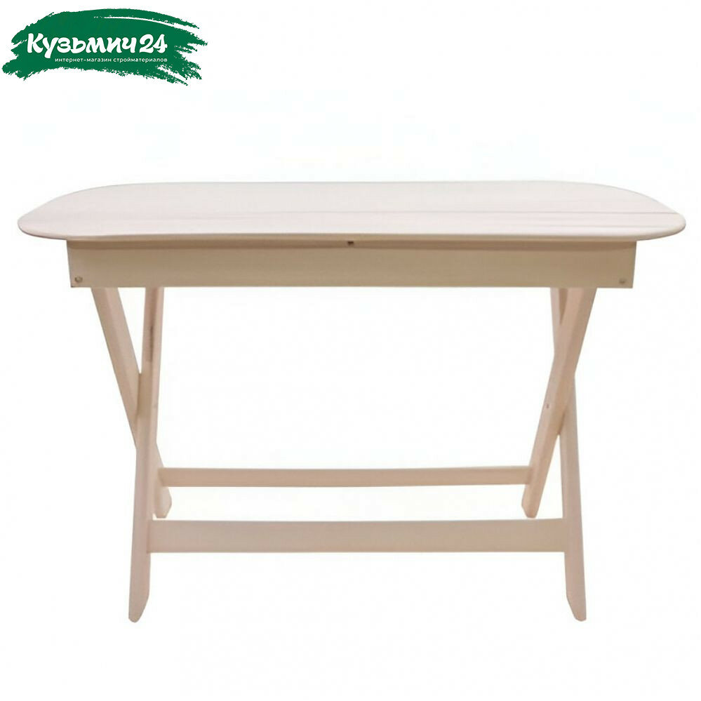 Стол овальный, Липа, для бани и сауны, раскладывается, длина 1000 мм, дерево, 1 шт