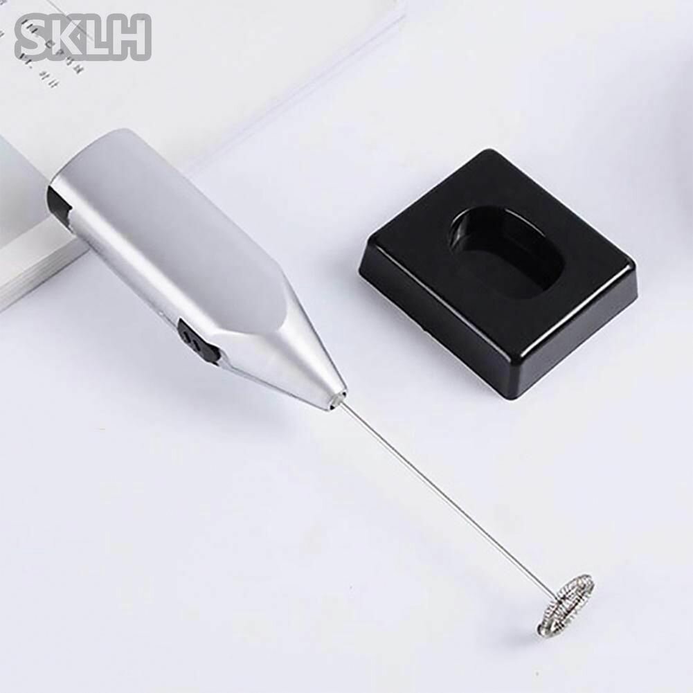 Венчик электрический для взбивания молока, длина 200 мм, серебристый