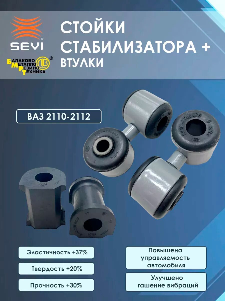 Стойки стабилизатора и втулки ваз 2110-2112