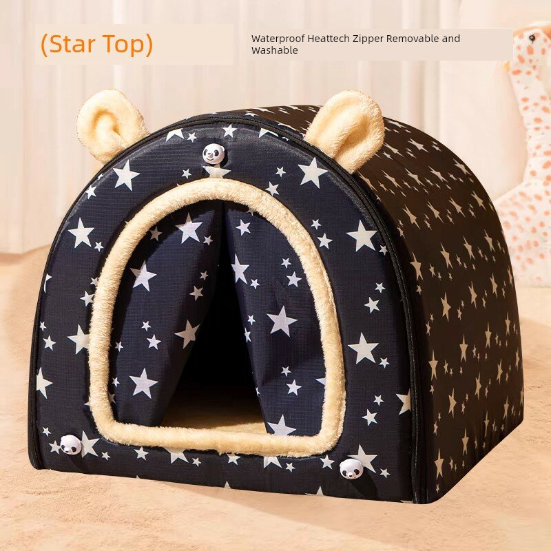 Уличный домик для бездомных кошек, подходит для зимы, водонепроницаемый, защищает от холодной погоды, теплый, на