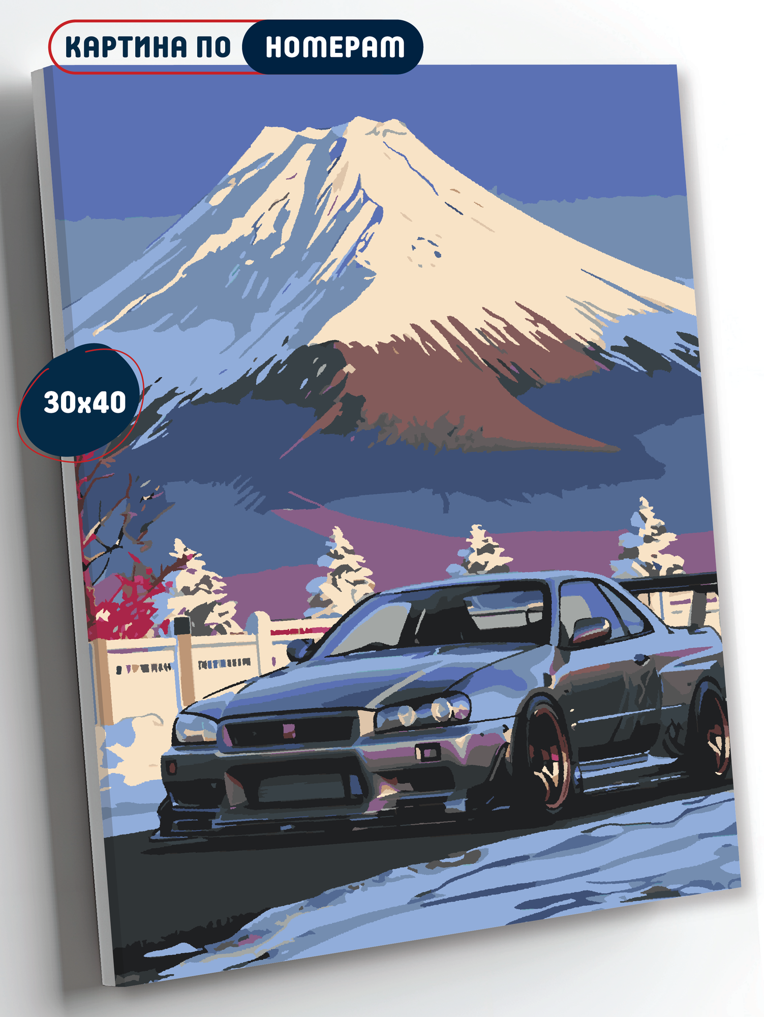 Картина по номерам " Nissan Skyline №1", Холст на подрамнике 30х40