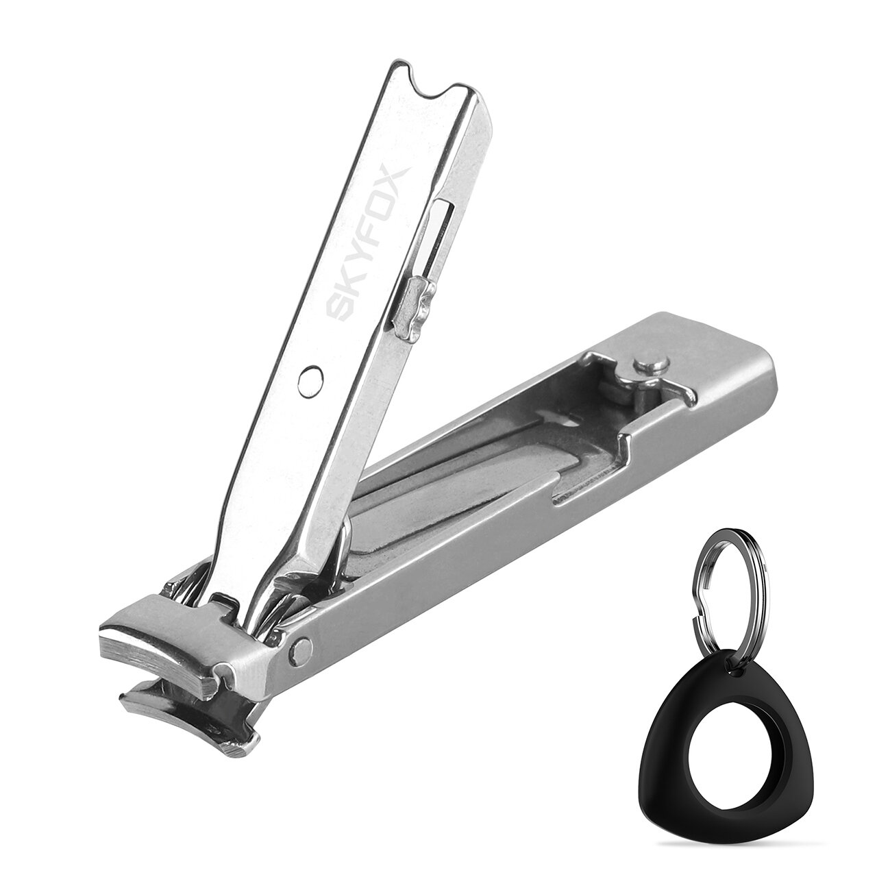 Mini EDC складной маникюрный набор на брелок, ножницы для ногтей с пилкой, отрыvatel коробок, мини-клепидра, небольшой многофункциональный карманный инструмент для походов, путешествий, кемпинга с силиконовым чехлом для AirTag Skyfox, материал: