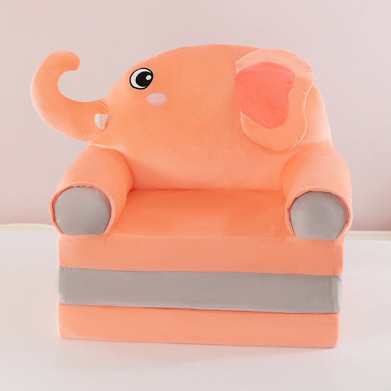 Многоярусная складная детская кровать-диван с плюшевым сиденьем для детей 4-6 лет Цвет：СлонВысота：Собранный складной