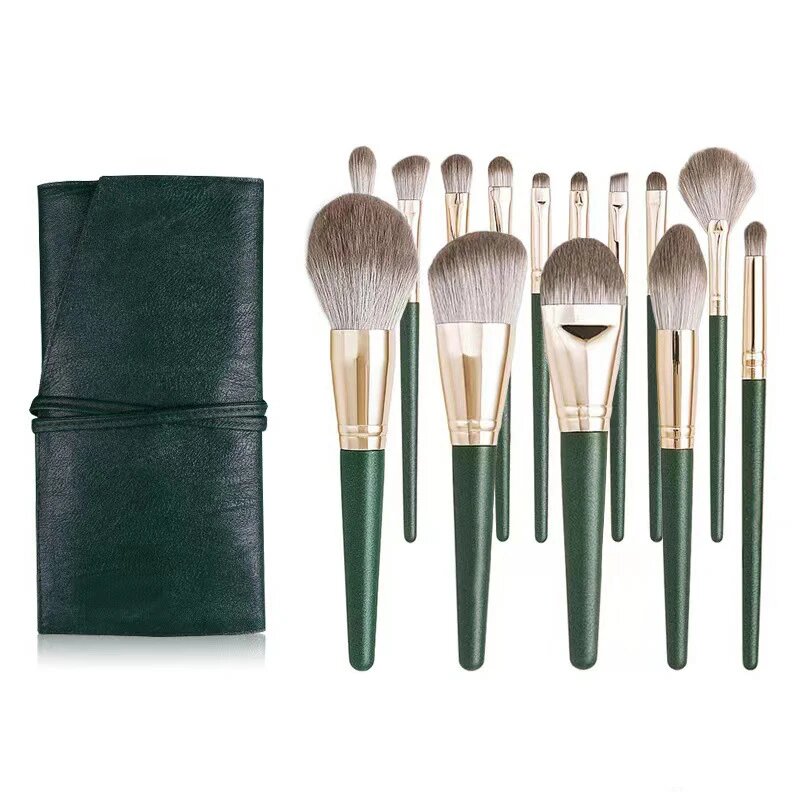 Набор кистей для макияжа 14 шт. Handle Color: brush and bag