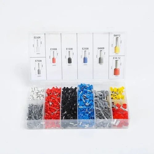 Обжимные наконечники HSC8, 1200шт, Цвет: 1200pcs